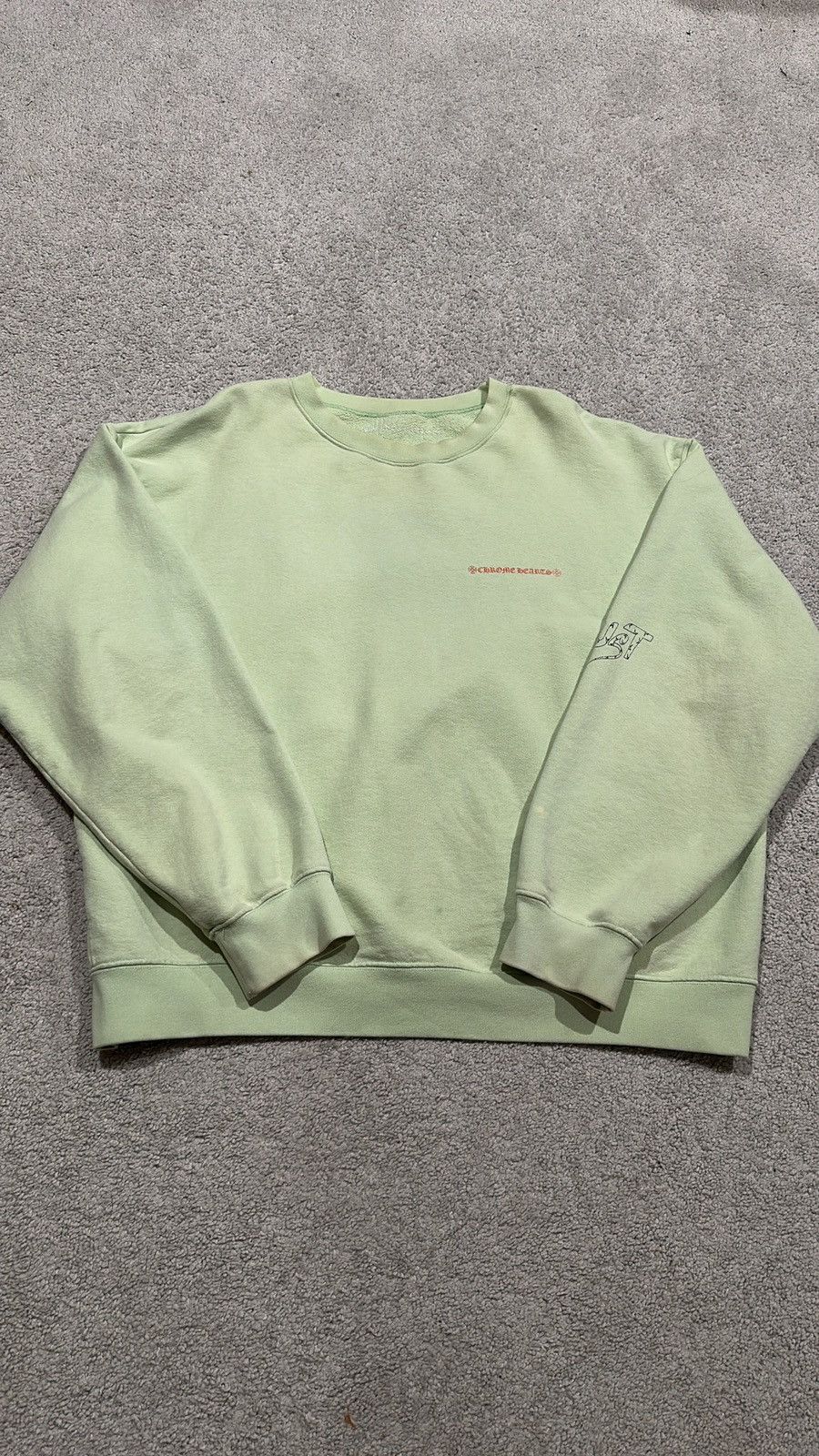 Chrome Hearts × Matty Boy Chrome Hearts Matty Boy Lust Seafoam Crewneck ...