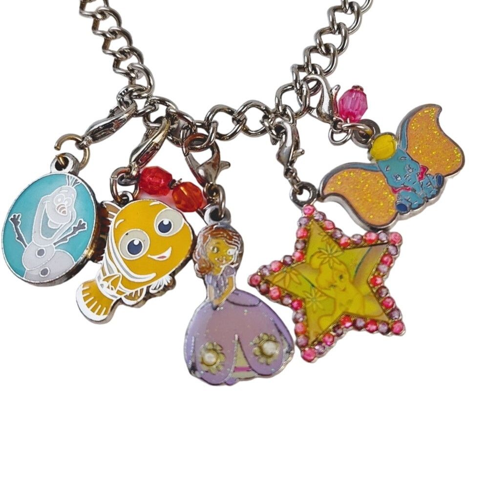 Disney Cute Kid Charm Bracelet Olaf, Nemo, Sofia, Tinker Bell Dumbo ...