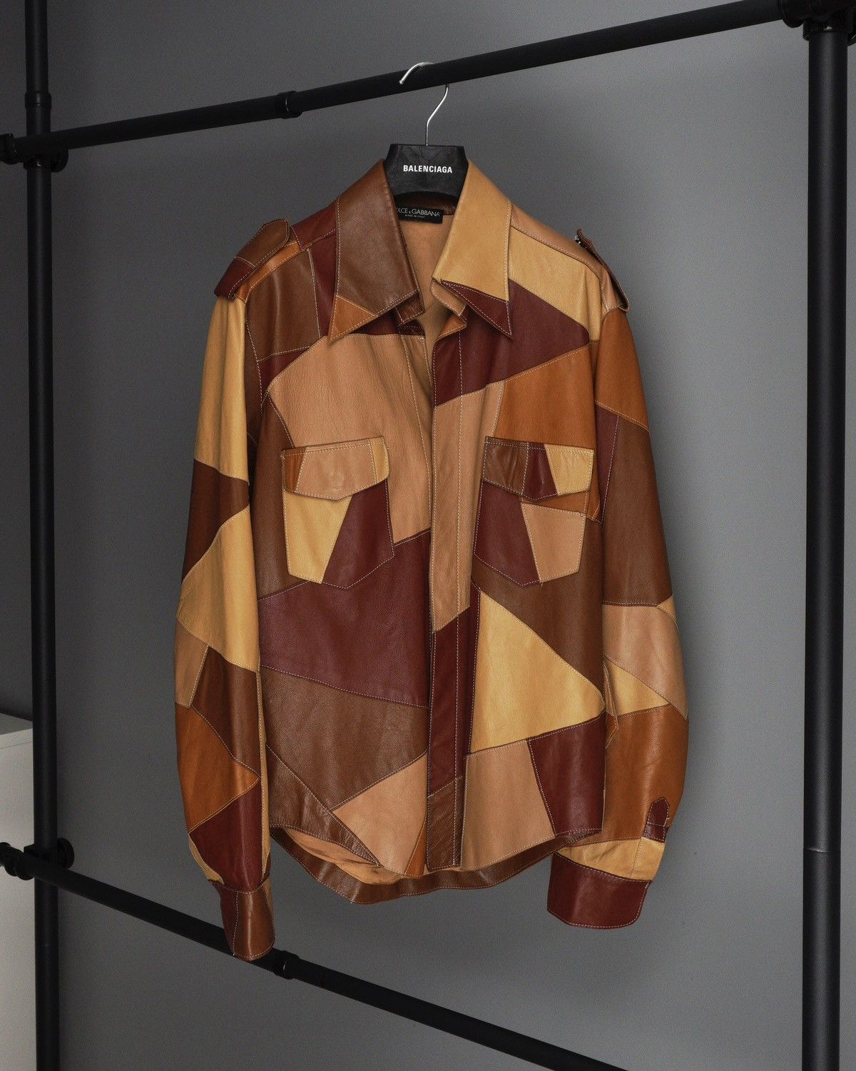 Dolce & Gabbana Vintage dolce gabbana 90’s brown goat leather jacket ...