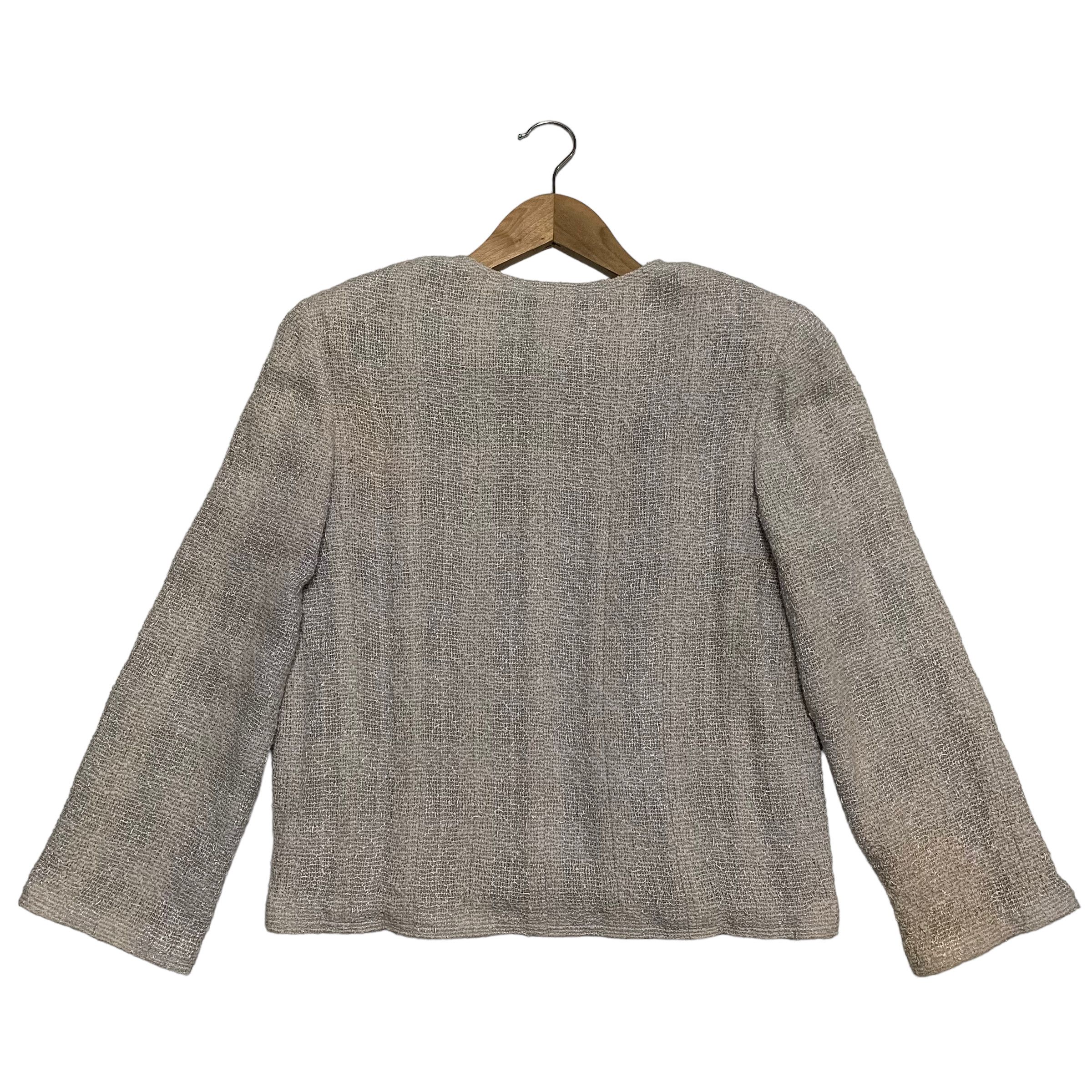 Chanel Vintage Chanel Tweed Buttonless Jacket | Grailed