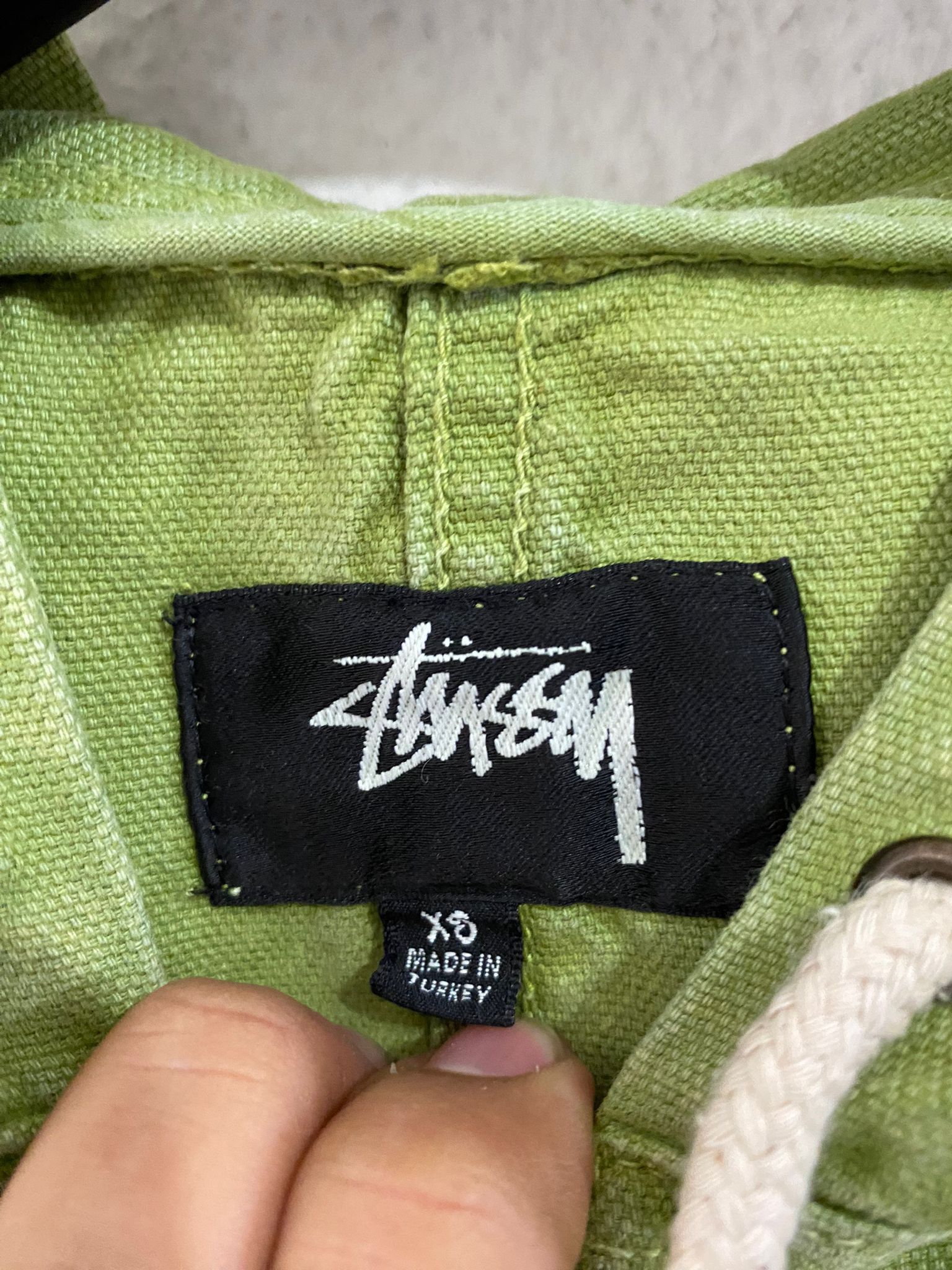 Stussy Stussy Stone Washed Canvas Work Jacket Lime | Grailed