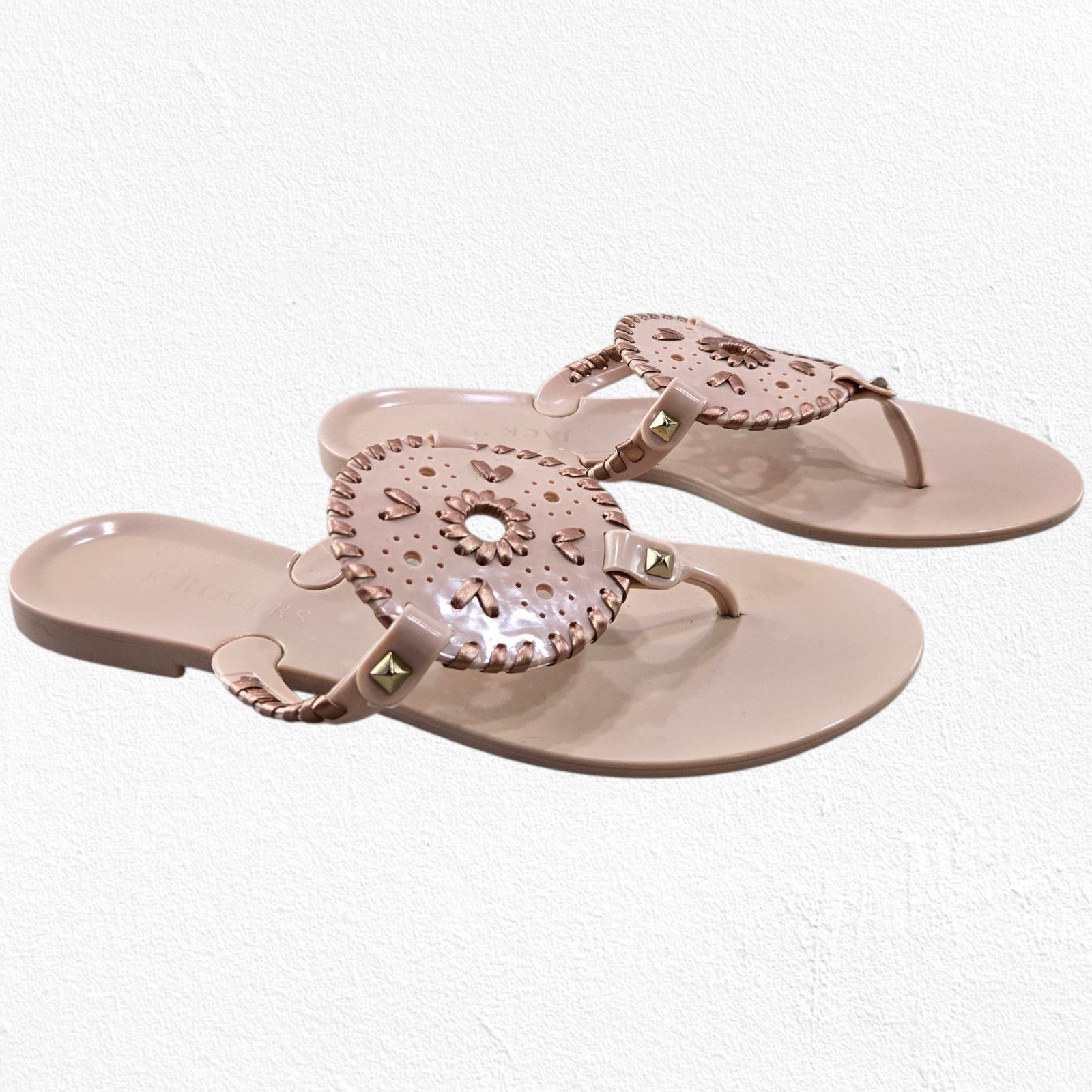Jack Rogers Jack Rogers Rose Gold Georgica Jelly Sandals Size 8 | Grailed