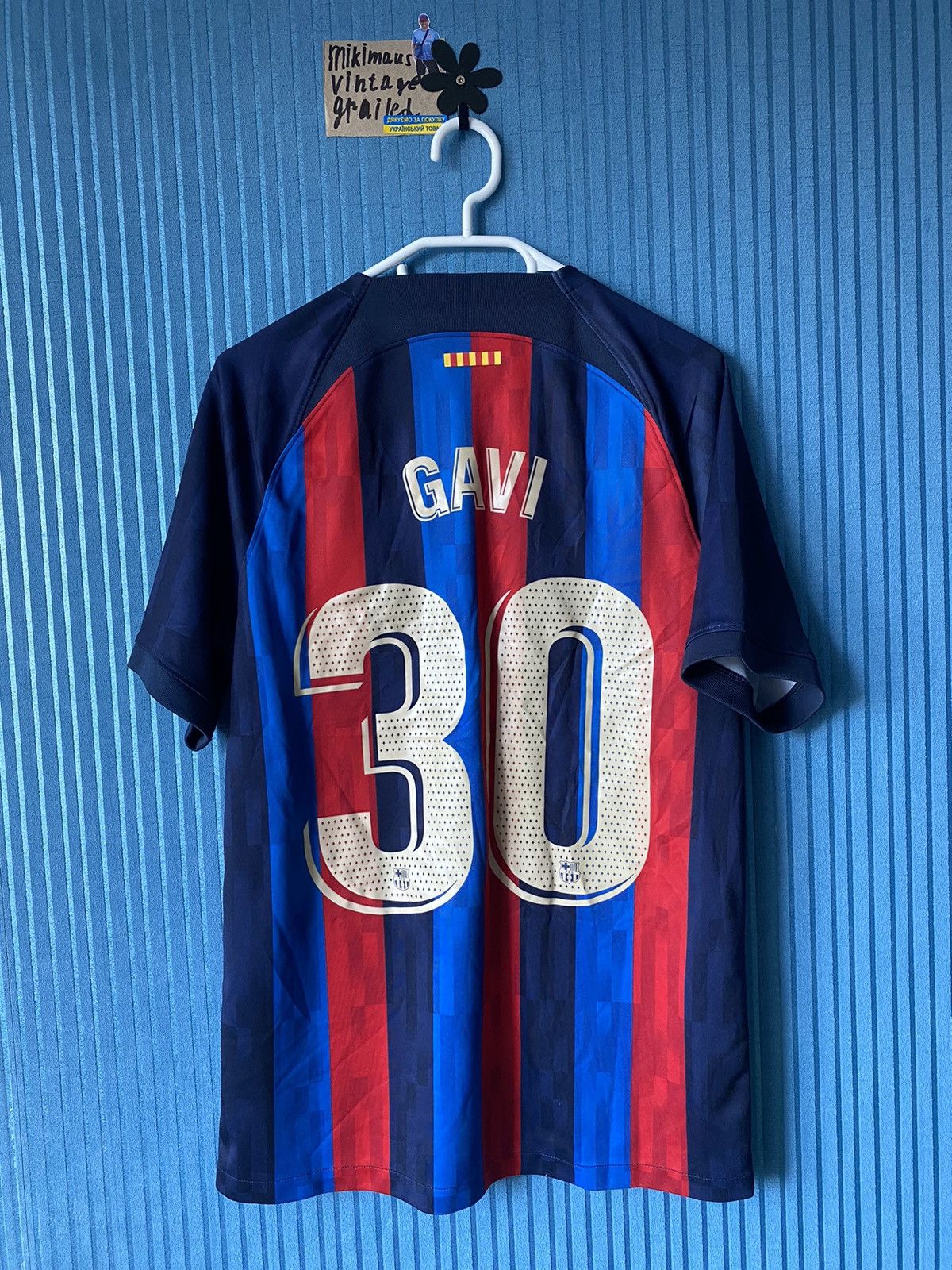 Nike Nike Barcelona 2022-23 jersey Gavi #30 kit very rare | Grailed