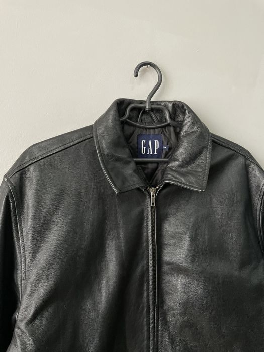 Vintage Vintage Gap Leather Jacket Black | Grailed