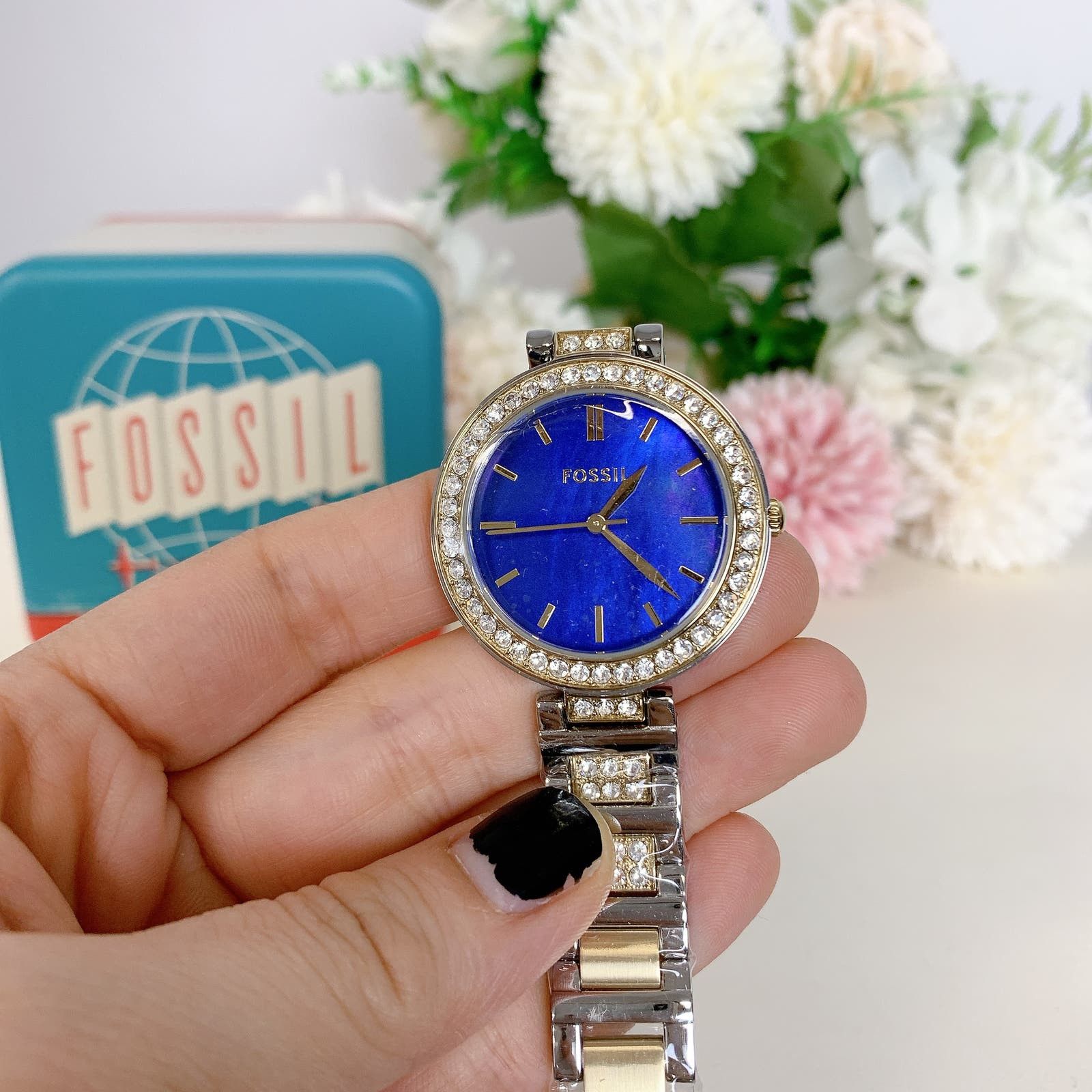Fossil Fossil BQ3944 Karli Three-Hand Two-Tone Stainless SteelWatch ...