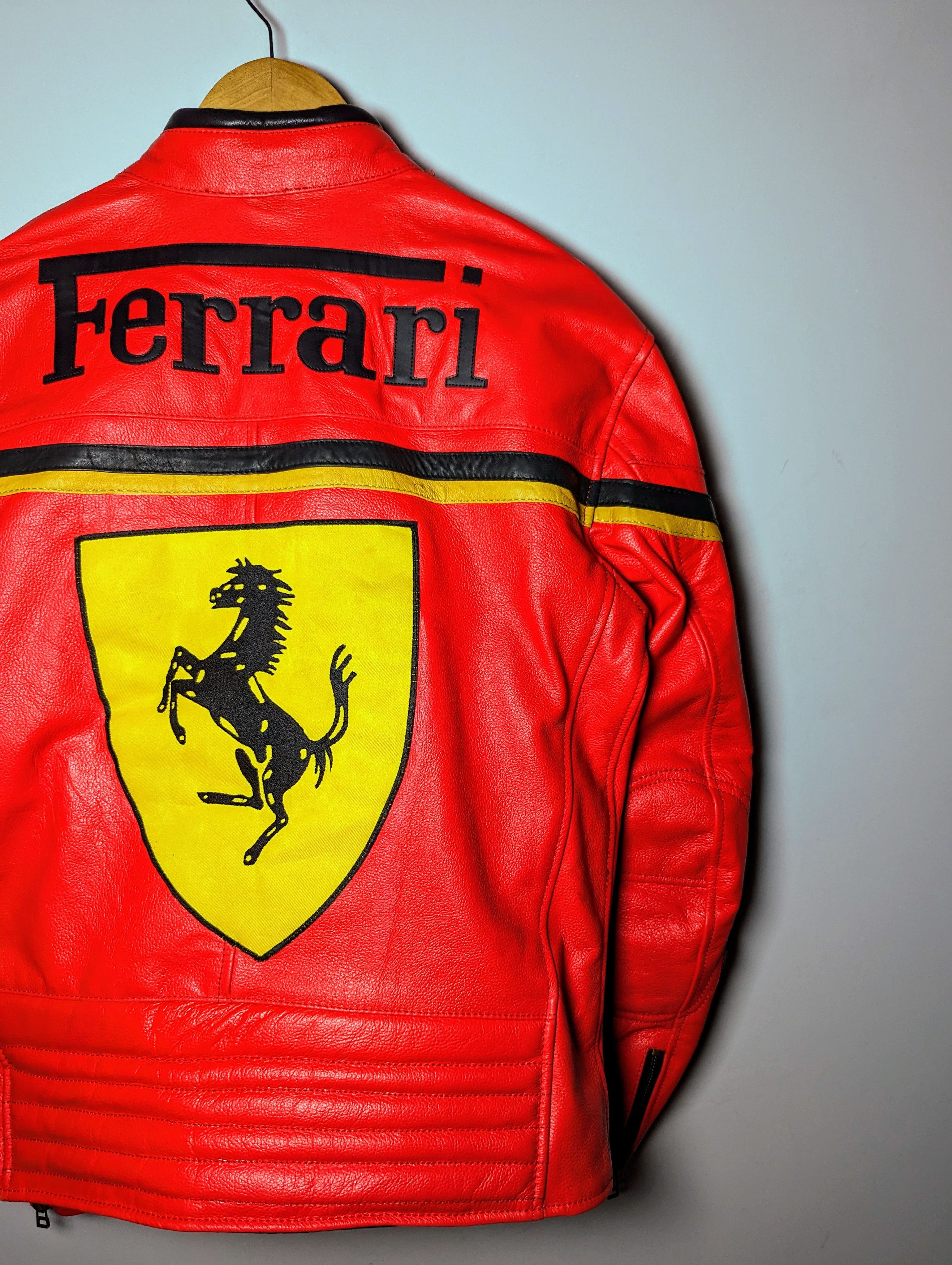 Ferrari × Leather Jacket × Racing FERRARI RACING LEATHER JACKET Formula ...