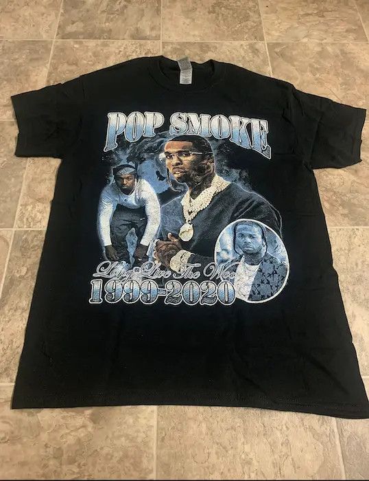 Rap Tees Deadstock Pop Smoke Multi Graphic Tribute Tee | Grailed
