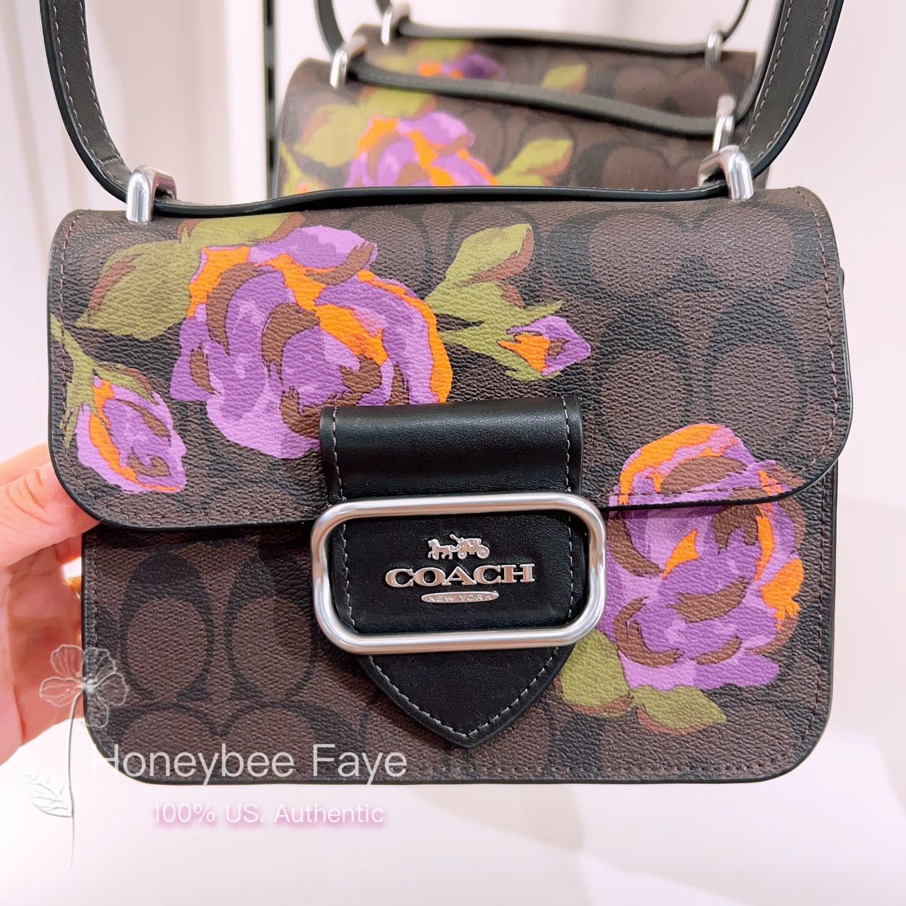 Coach Morgan Square Crossbody In Signature Canvas With Rose Print | Grailed