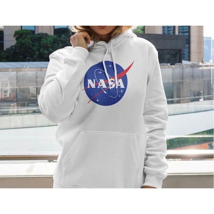 Nasa NEW ACE APPAREL NASA WHITE HOODIE SIZE SMALL | Grailed