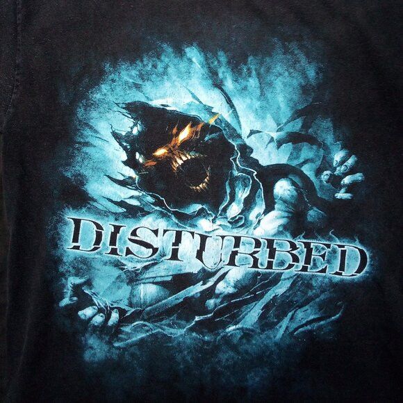 Band Tees × Streetwear × Tour Tee Disturbed Metal Band Graphic T-Shirt ...