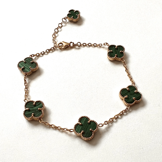 Handmade 14k Solid Gold Clover Bracelet | | Grailed