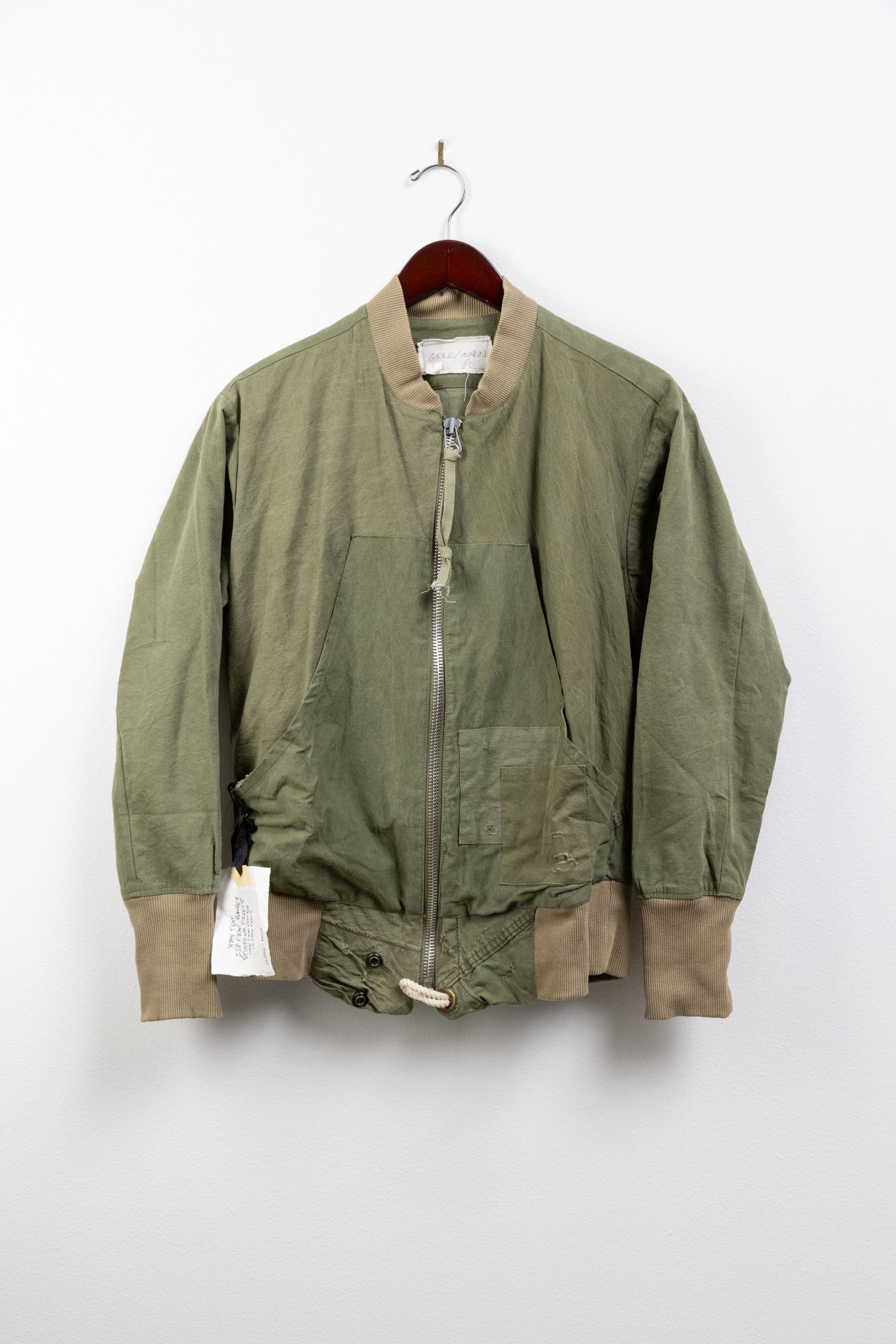 Greg Lauren Army tent zip front bomber studio with pockets | Grailed