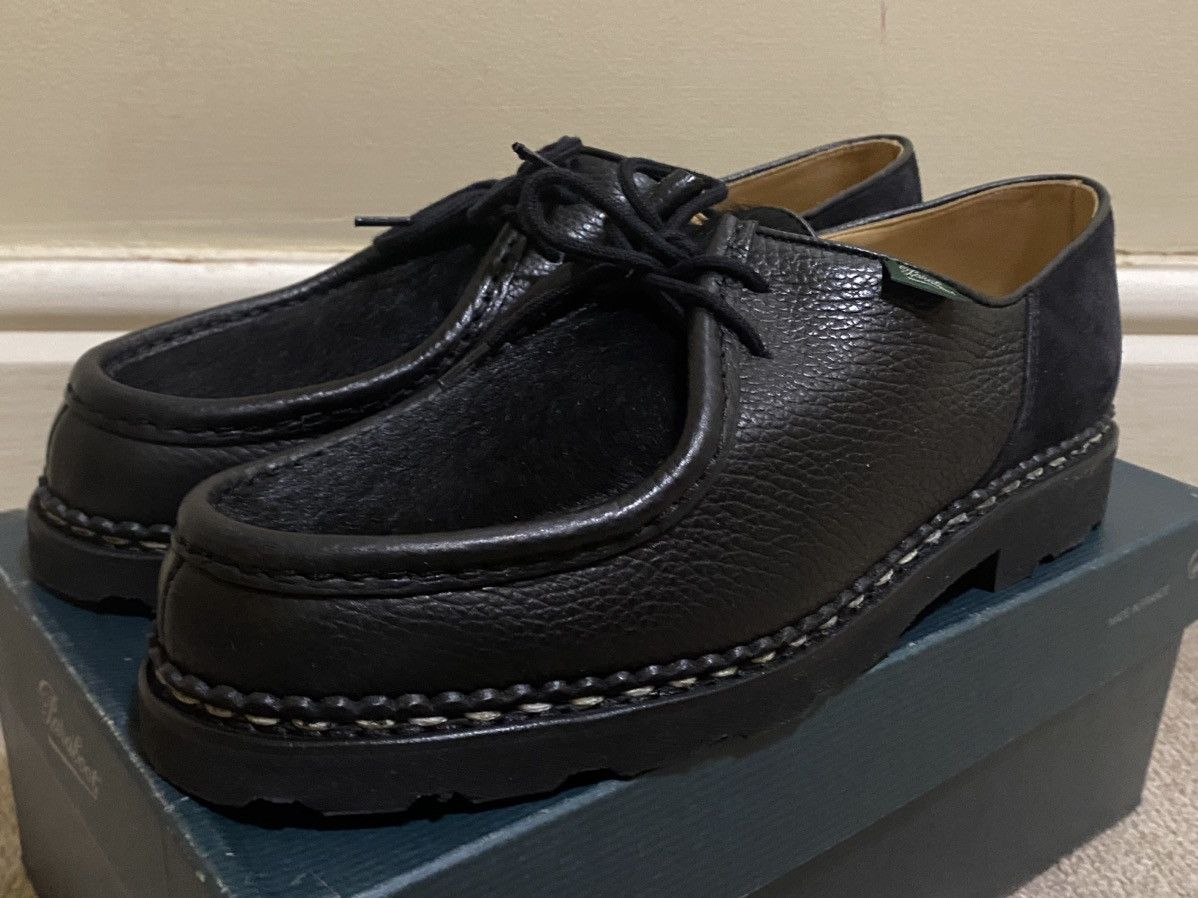 Paraboot Paraboot x Hip Leather and pony hair 'Michael' Derby Shoes ...