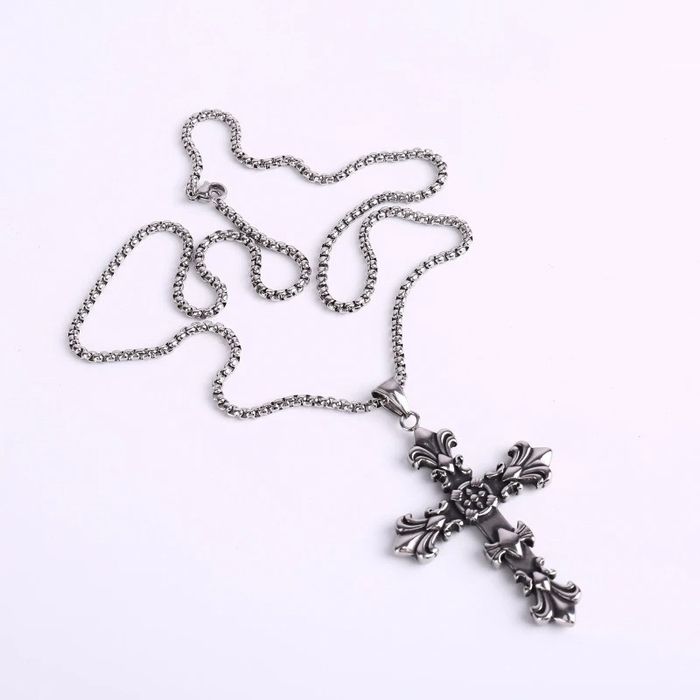 Cuban Link Chain Cross Pendant Necklace | Grailed