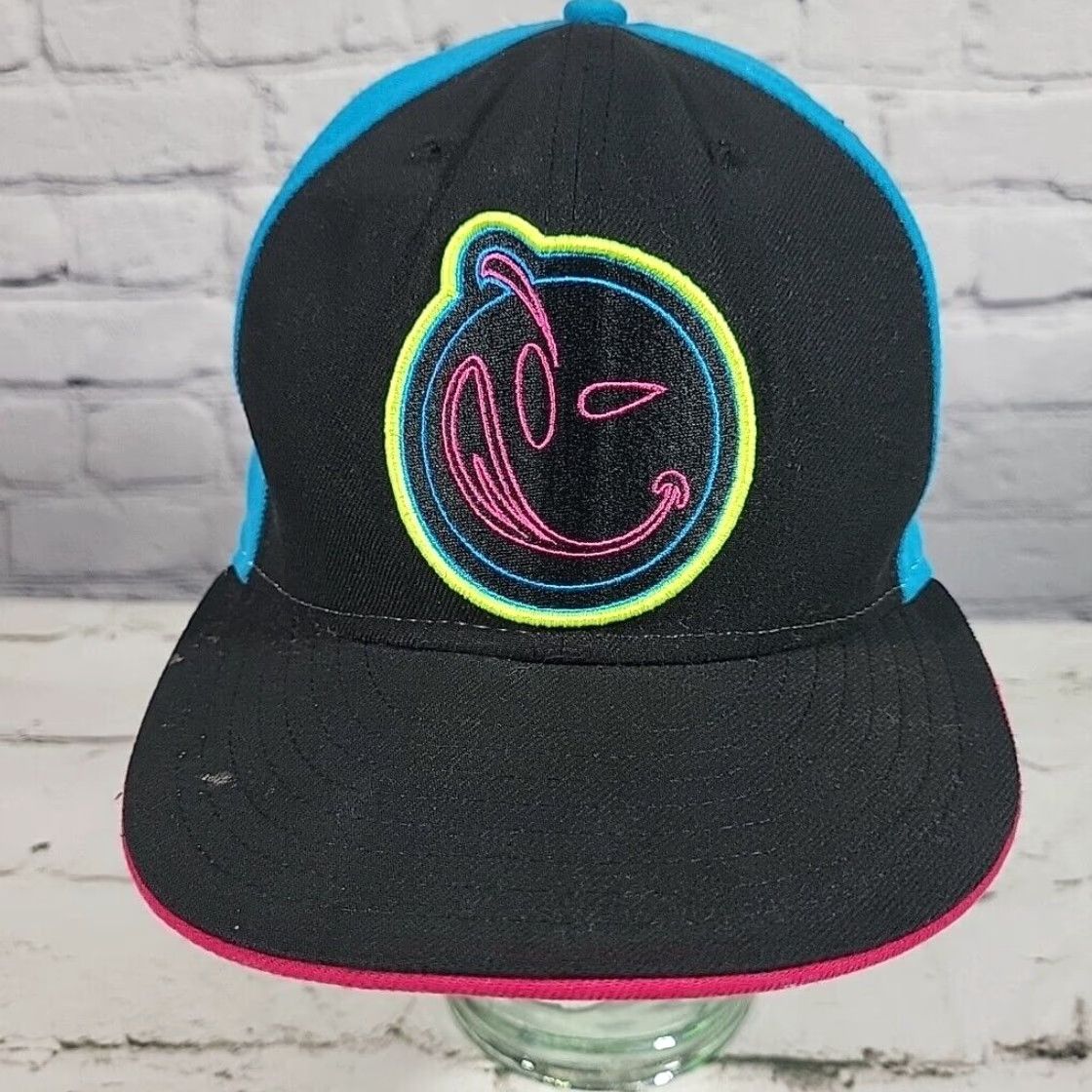 New Era Black Neon Snapback Hat Cap Featuring Embroidered Logo from ...