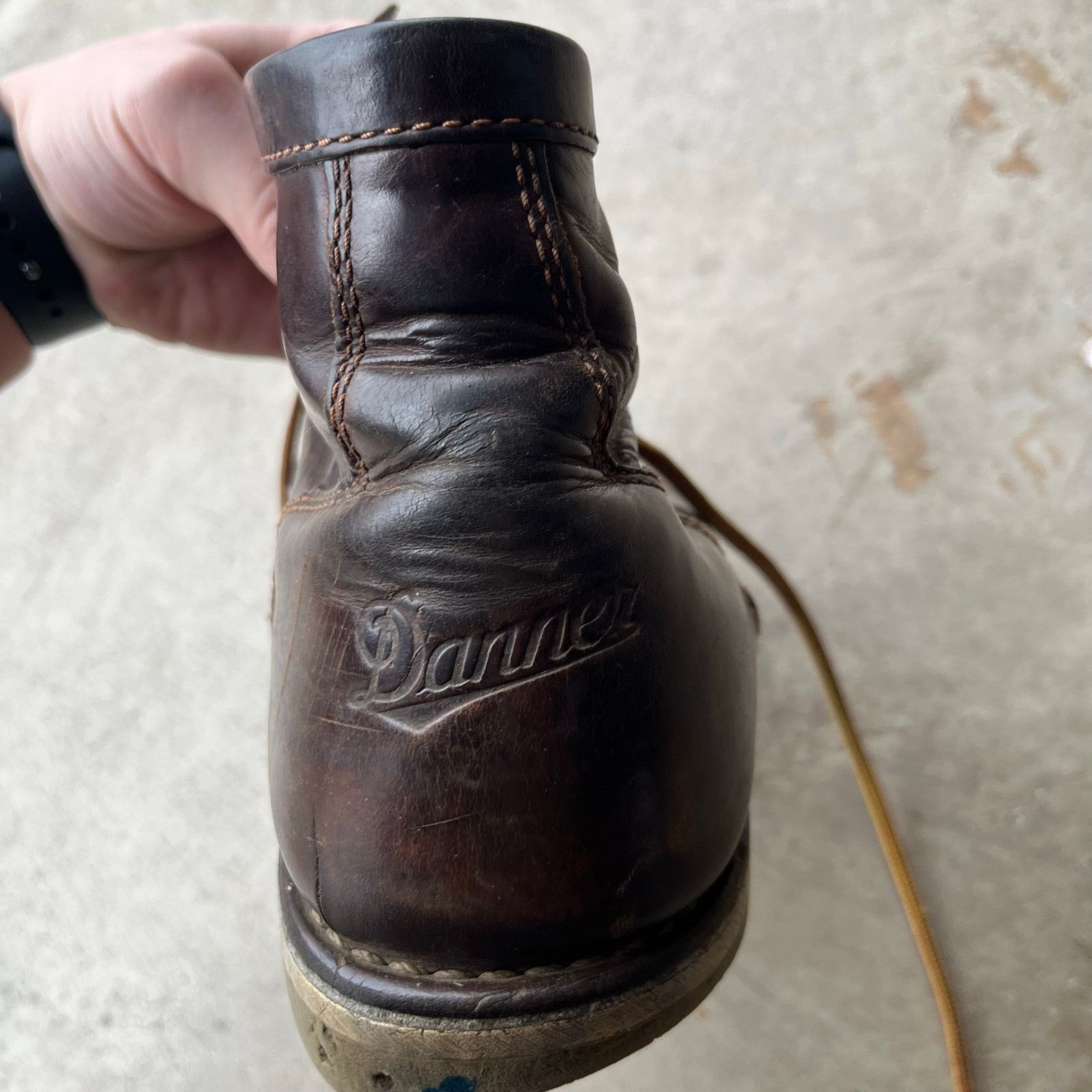 Vintage DANNER BULL RUN BROWN ROUND TWO 11 MOC TOE SAFETY WORK | Grailed
