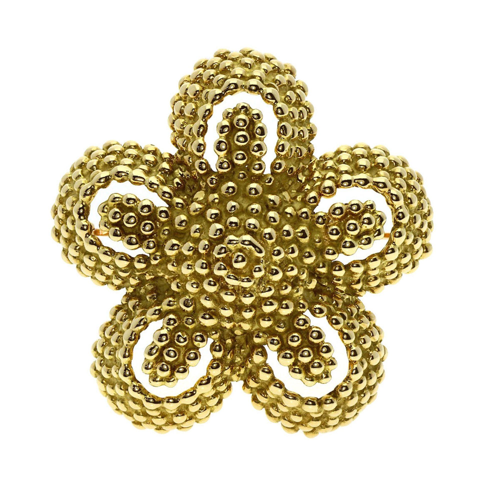 Tiffany & Co. Tiffany Flower Motif Brooch K18 Yellow Gold for Women ...