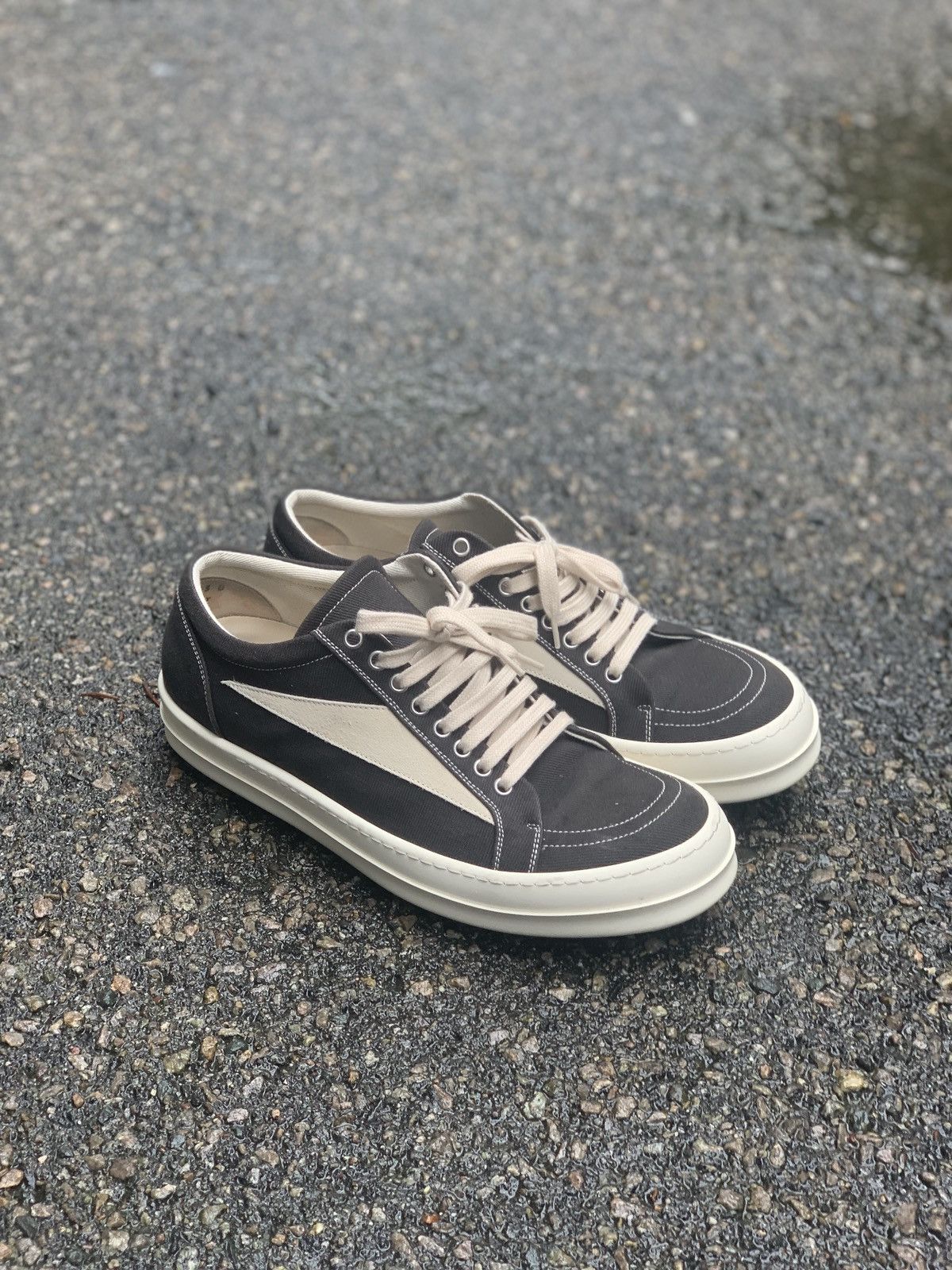 Rick Owens × Rick Owens Drkshdw Dust DRKSHDW Canvas Vans | Grailed