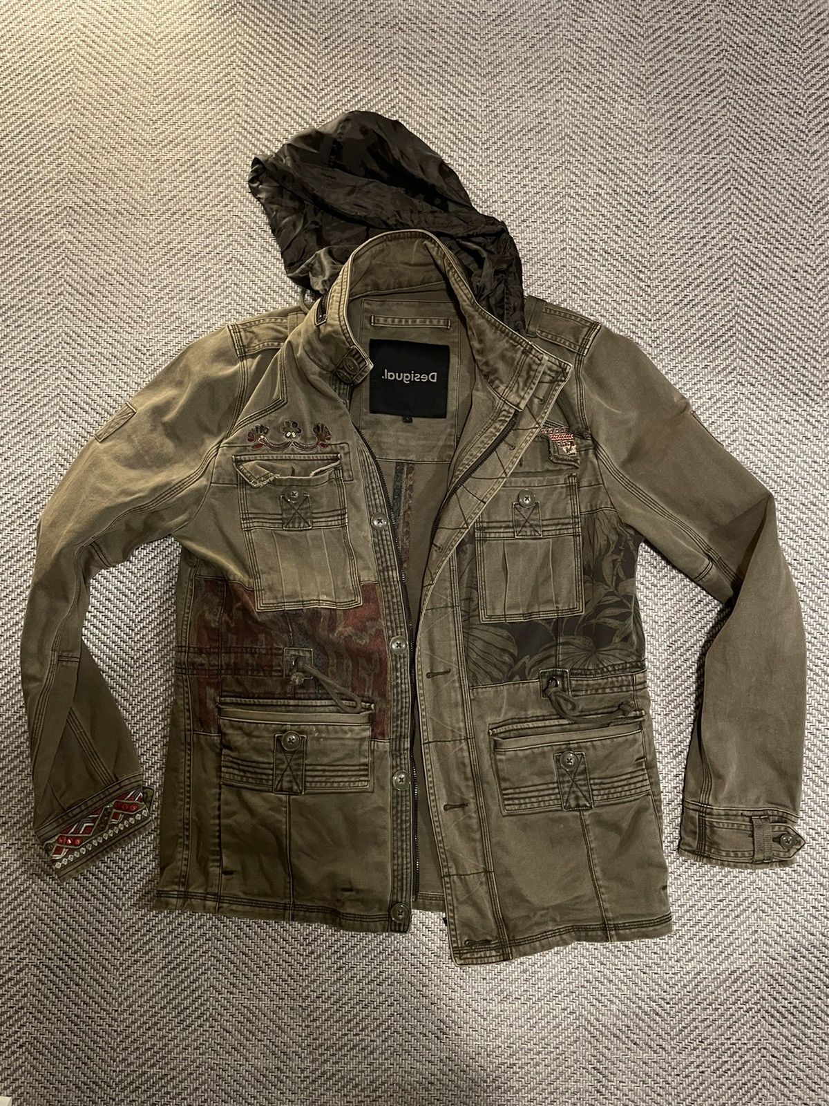 Desigual DESIGUAL MILITARY JACKET EMBROIDERY | Grailed