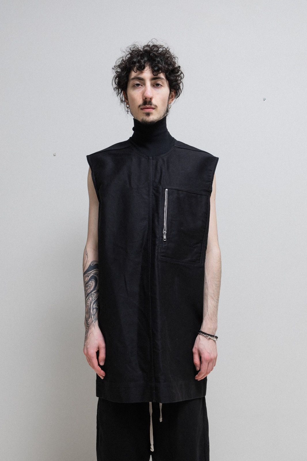 Rick Owens RICK OWENS - FW15 "SPHINX" High neck rigid cotton vest | Grailed