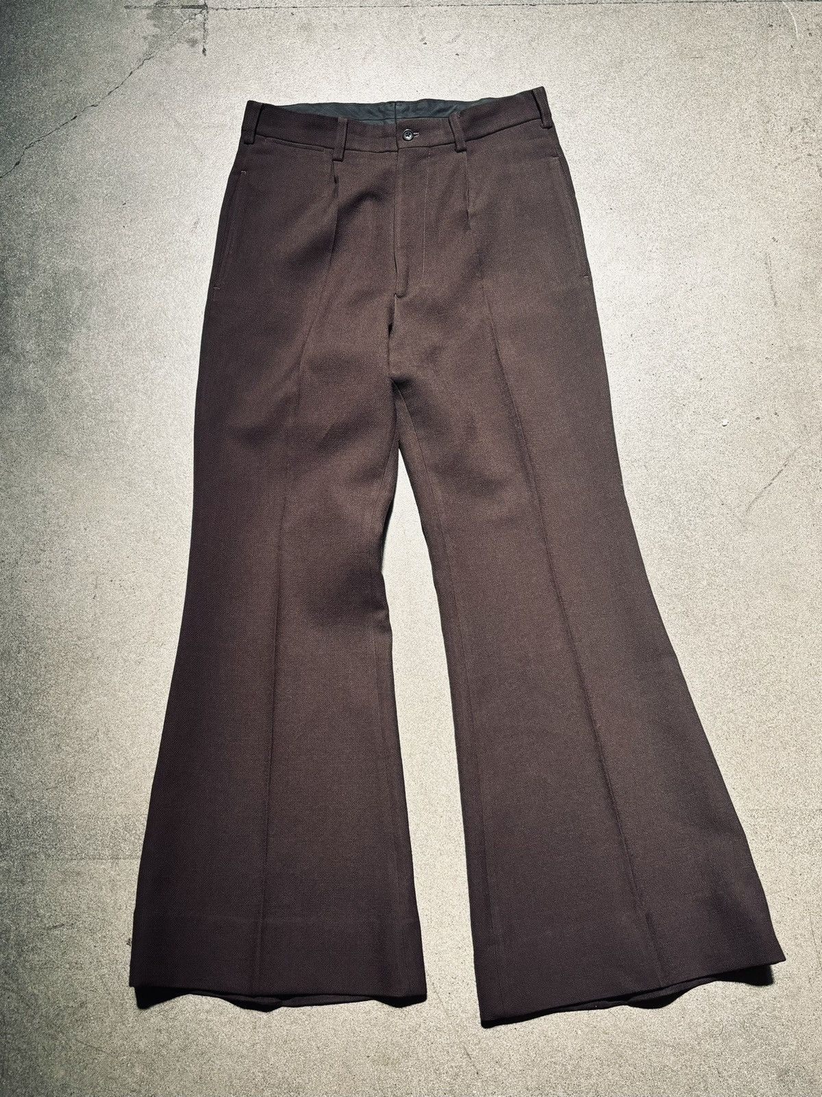 Yohji Yamamoto Yohj Yamamoto Pour Homme brown wool ultra flare pants ...
