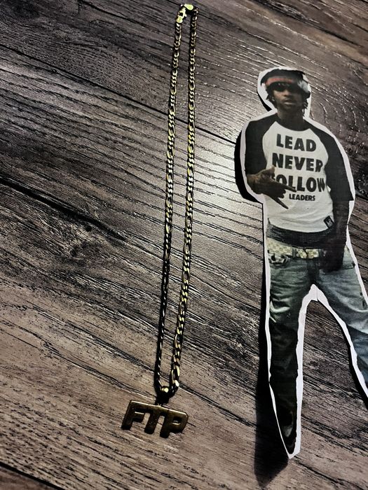 Fuck The Population FTP Micro Logo Gold Plated Chain (925 Silver)[Made ...