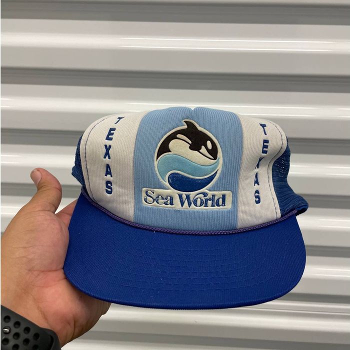 Vintage vintage 80s sea world san antonio shamu snapback trucker hat ...