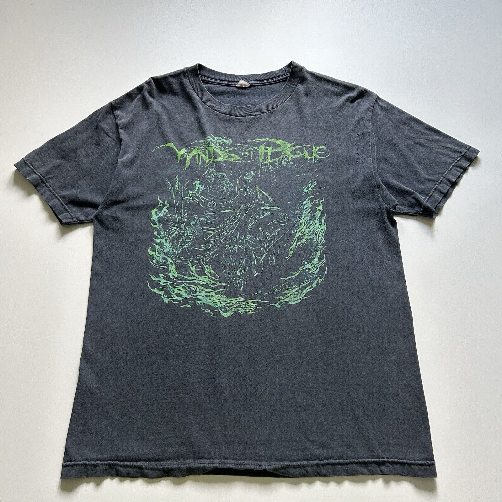 Band Tees × Vintage Vintage 2000s Winds Of Plague Graphic Faded Band ...