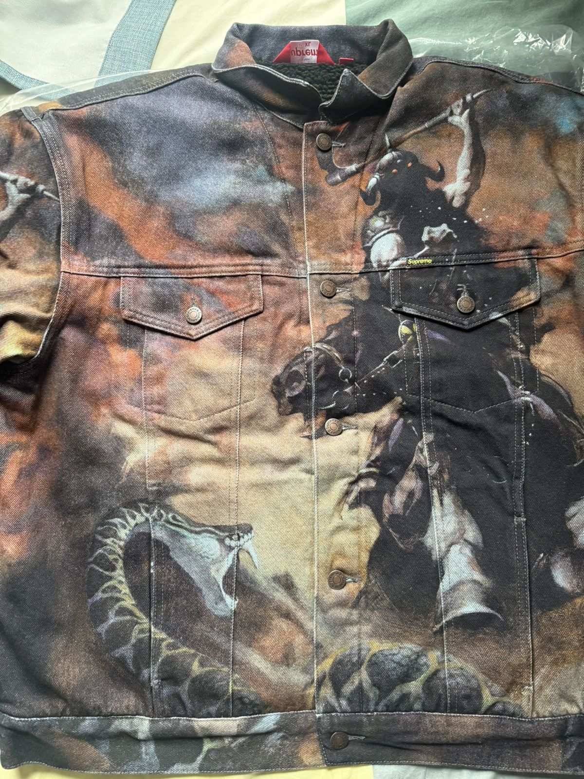 Supreme Supreme Frazetta Faux Shearling Lined Trucker Jacket XL | Grailed