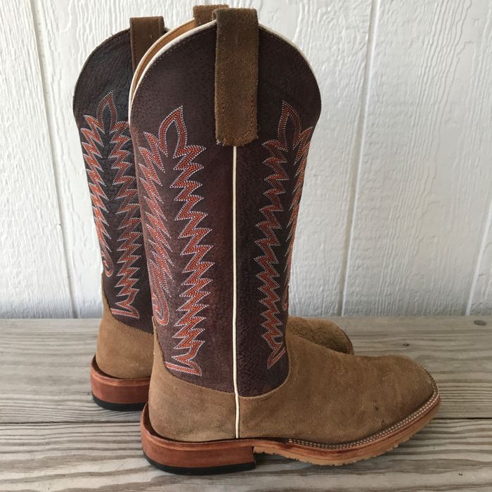 Anderson Bean Anderson Bean Tan Roughout and Rust Mens Leather Boots 8 ...