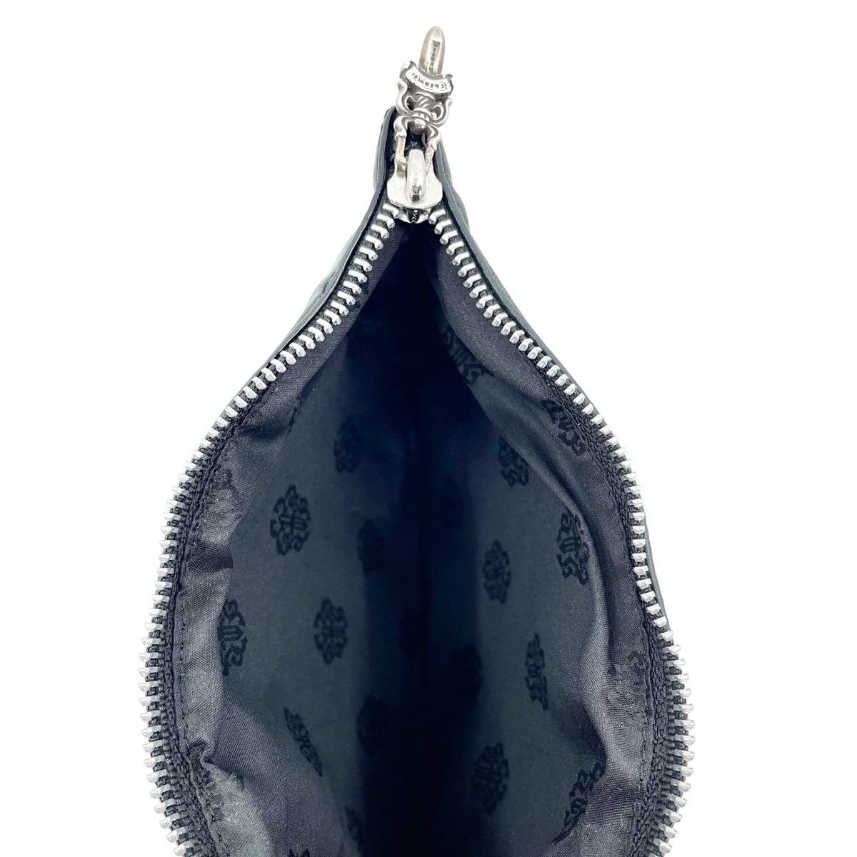 Chrome Hearts Chrome Hearts Cross Patch Patent Leather Zipper Pouch ...