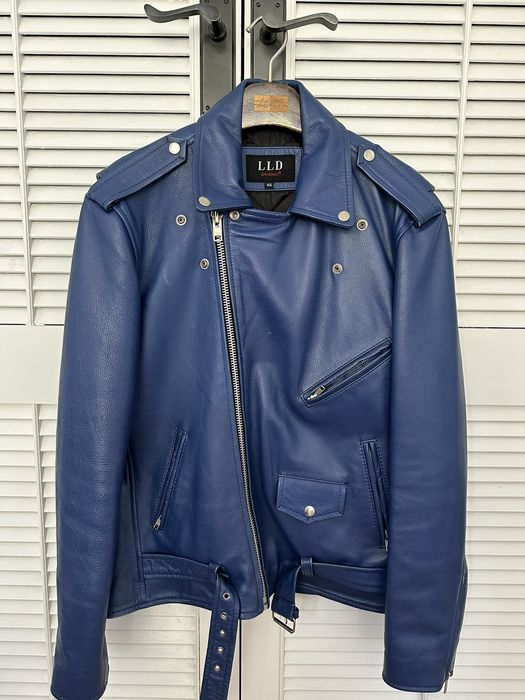 Custom Cobalt Blue Leather Jacket (LLD) | Grailed