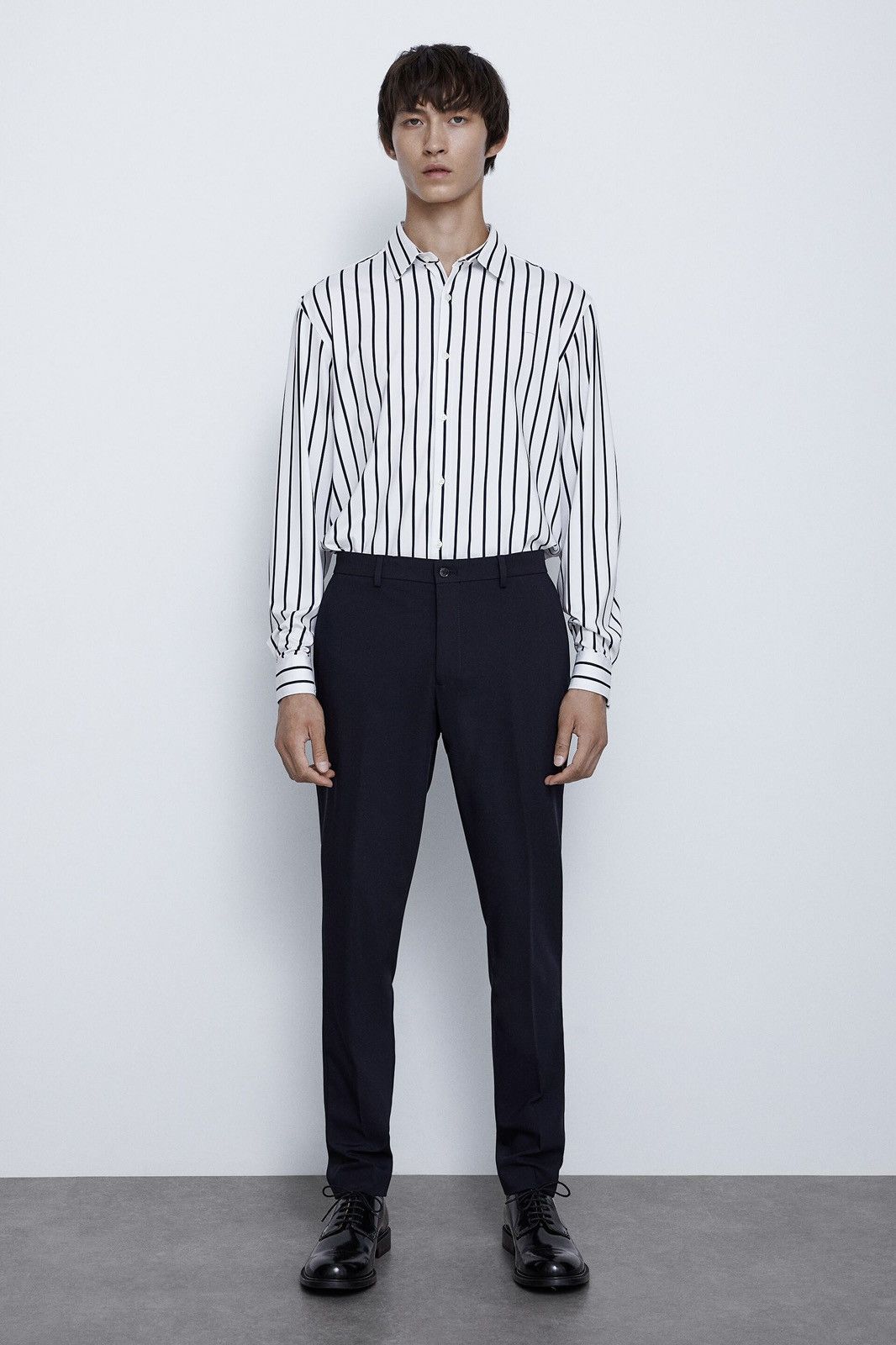 Zara Zara Man Slim Fit Stretch Striped Long Sleeve Button Shirt | Grailed