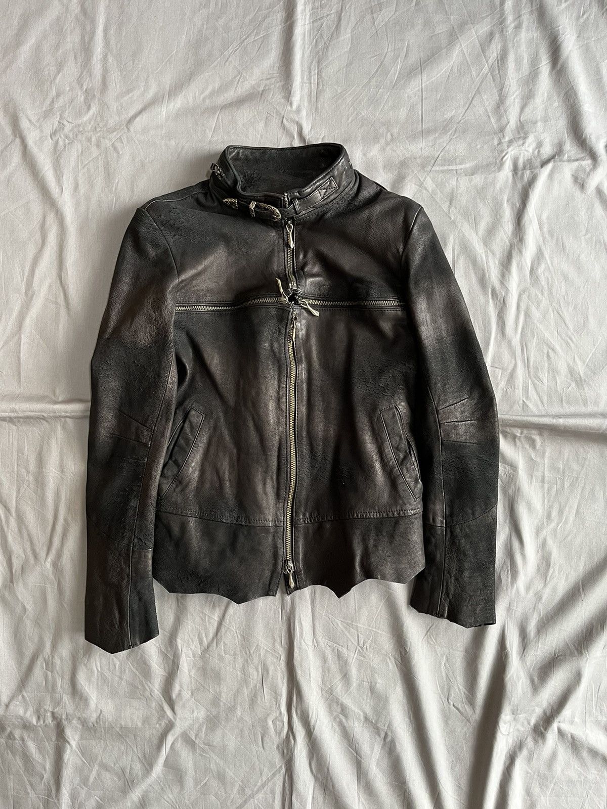14th Addiction 14th Addiction 2023 Cross Zip Leather Jacket | Grailed