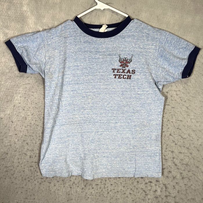 Vintage A1 Vintage 70s Texas Tech Shirt Adult Medium Blue Collegiate ...