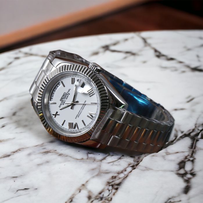 Seiko Seiko Mod Day-Date Automatic White Dial Presidential Watch | Grailed