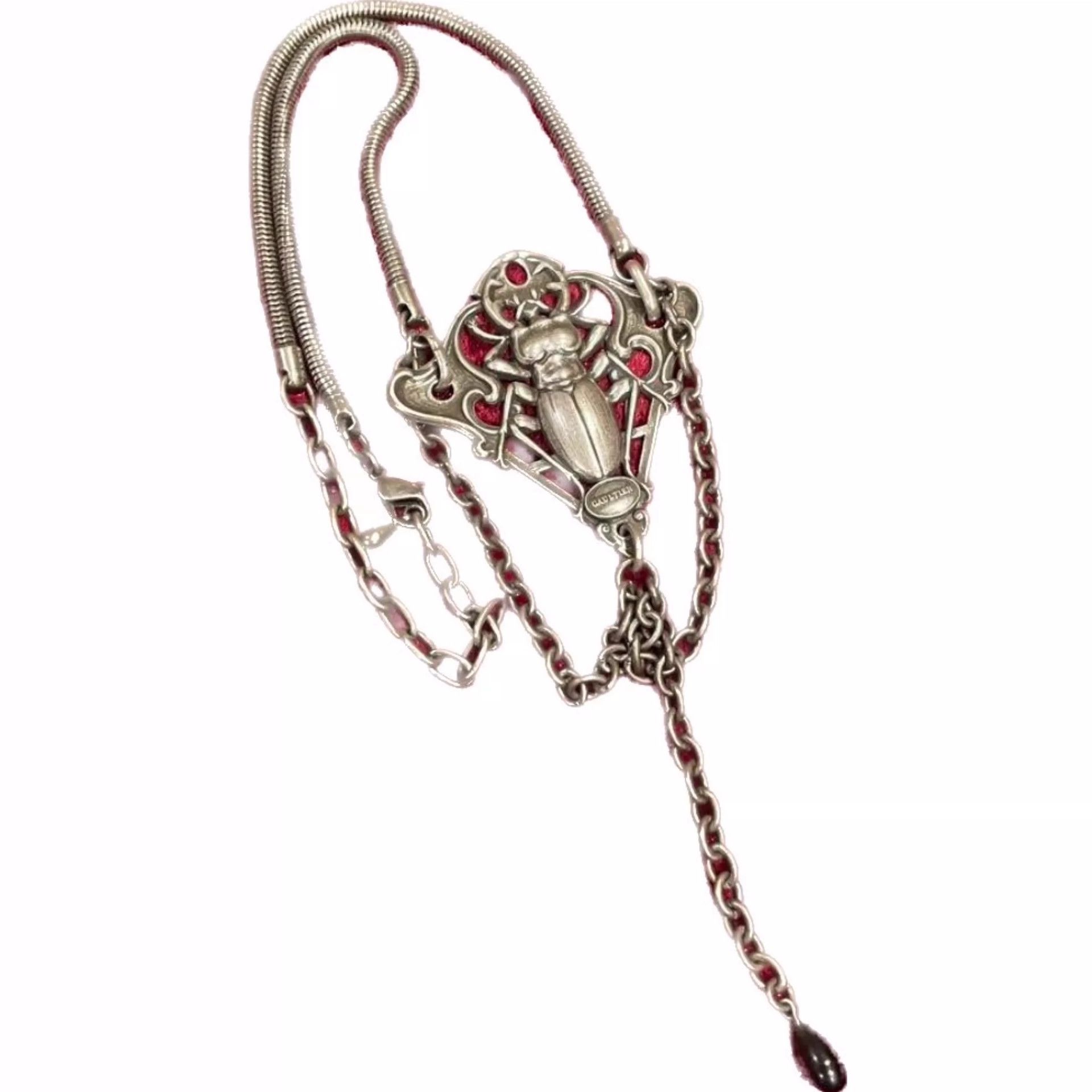 Jean Paul Gaultier Jean Paul Gaultier Spade insect pattern necklace ...