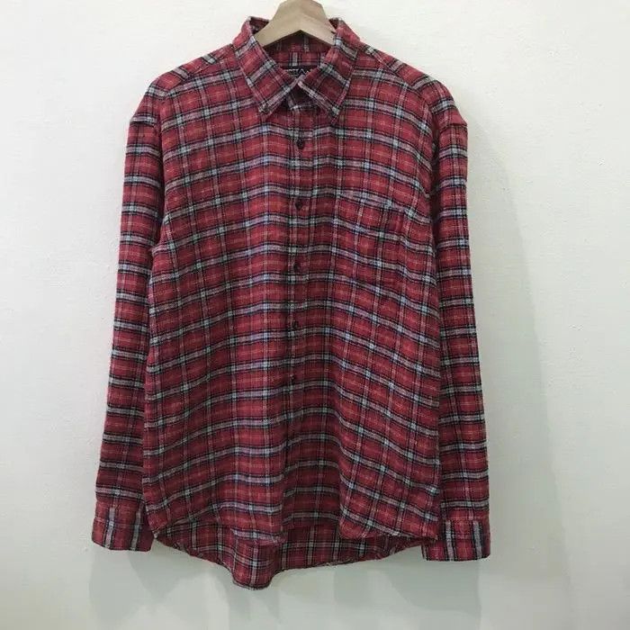 Flannel × Streetwear × Vintage First Down USA Plaid Tartan Flannel Shirt | Grailed