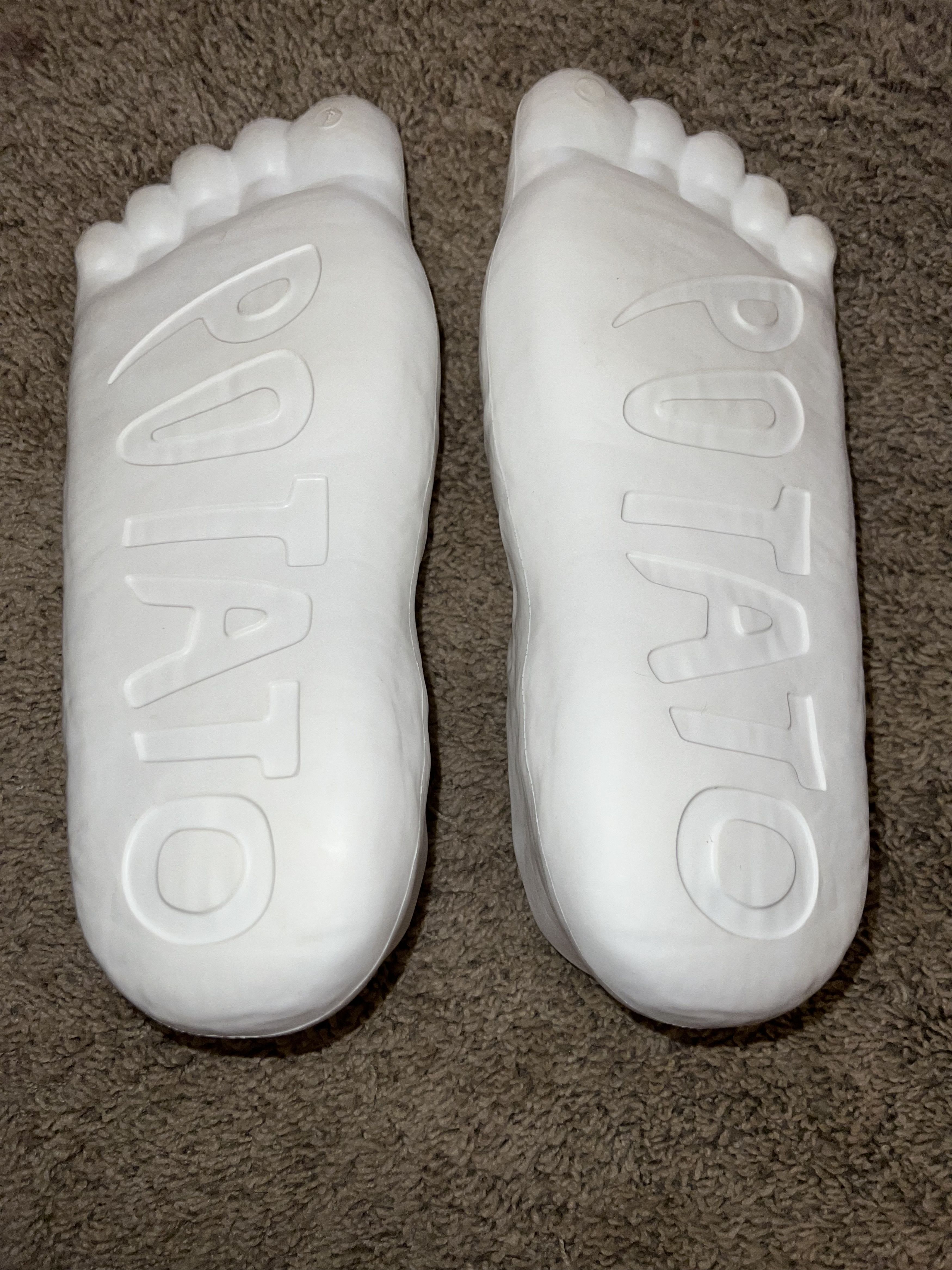 Imran Potato Imran Potato Caveman Slippers WHITE | Grailed