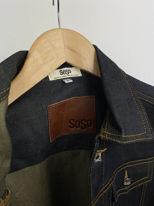 Soso Soso men’s selvedge denim trucker jacket size L night Blue | Grailed
