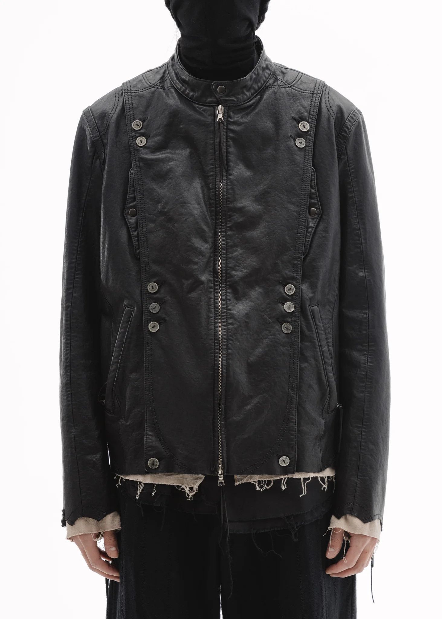 Professor.E Forgotten Materials Washed Leather Blouson | Grailed