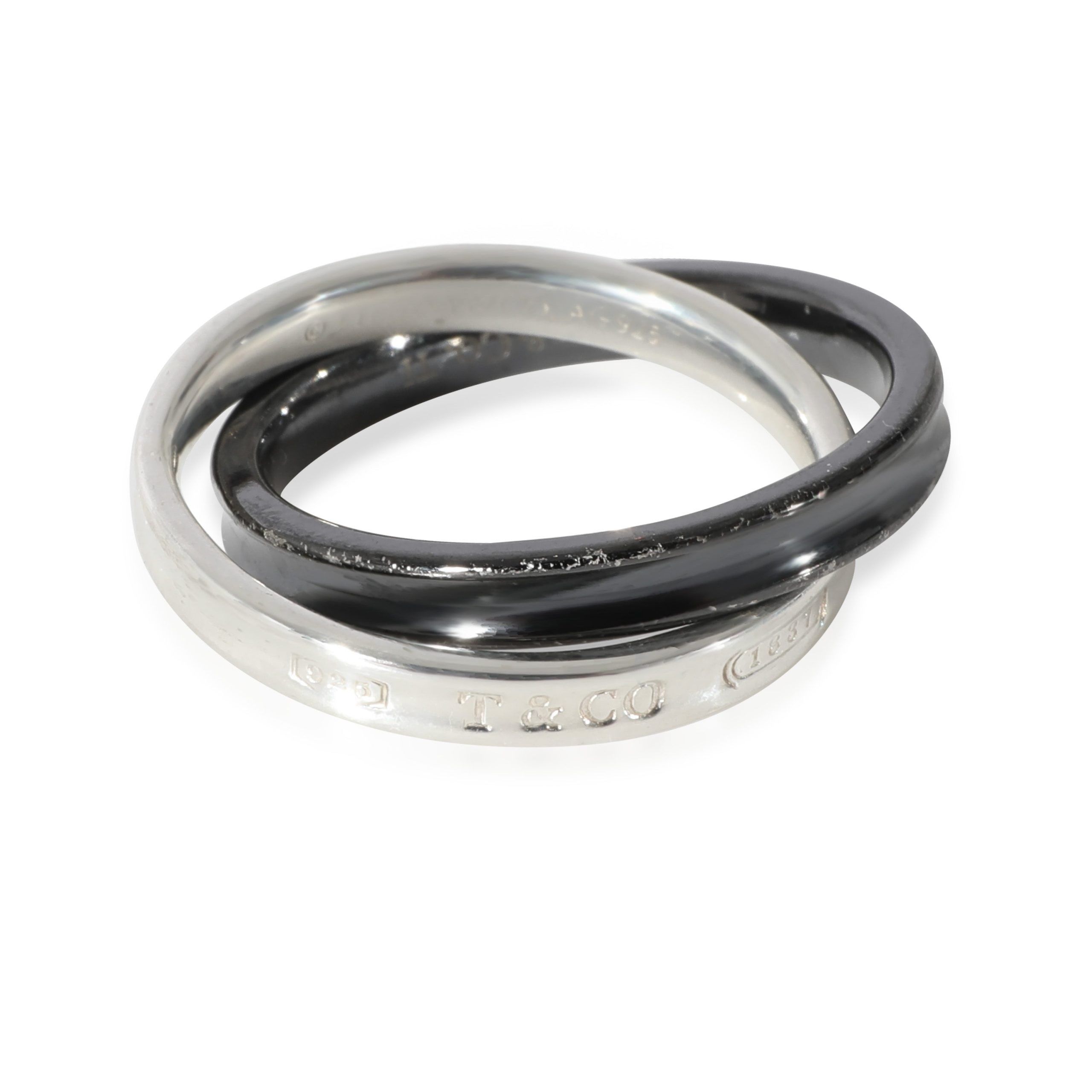 Tiffany & Co. Tiffany & Co. 1837 Ring in Sterling Silver & Titanium ...