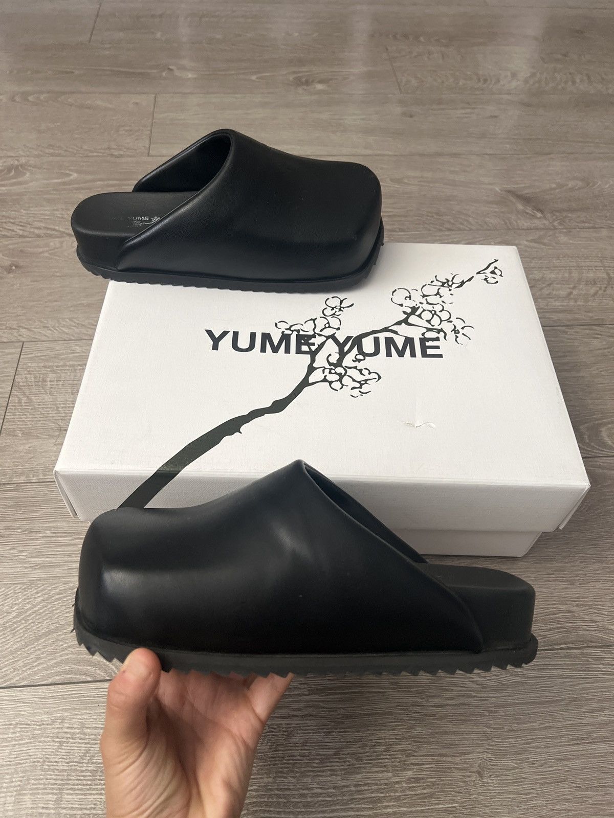 YUME YUME YUME YUME BLACK TRUCK SLIDES | Grailed YUME YUME YUME YUME BLACK TRUCK SLIDES | Grailed