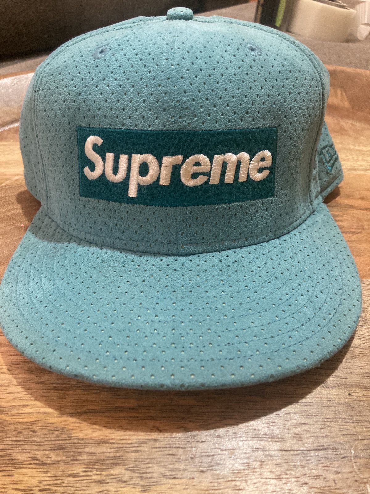 Supreme Box Logo Fitted Hat Tiffany Colorway | Grailed