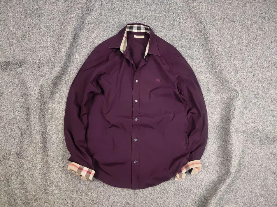Burberry × Luxury × Streetwear Burberry Brit nova check burgundy oxford ...