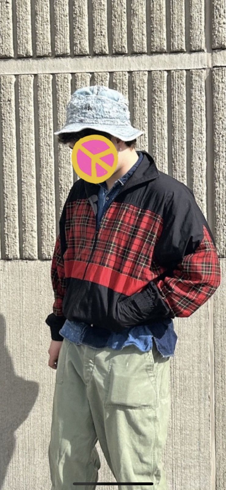 Balenciaga Balenciaga SS18 Plaid Pattern Print Light Zip-up Jacket ...