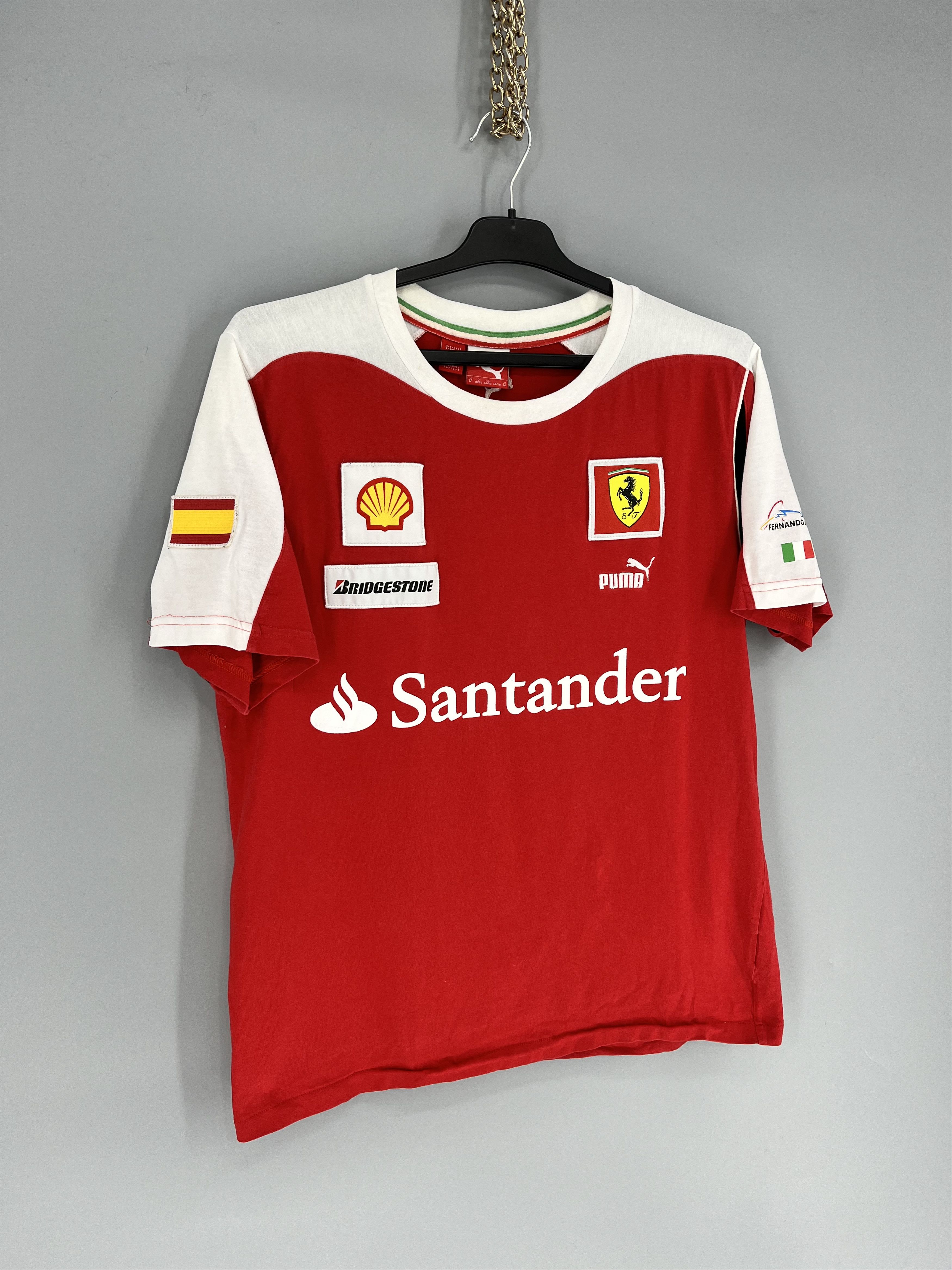 Vintage Puma Ferrari Santander Shell Formula 1 size young | Grailed