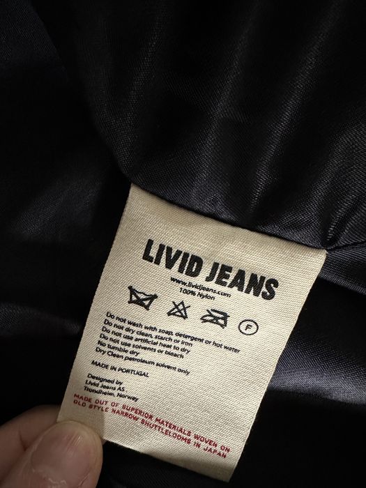 Livid Jeans Nylon Bomber Navy Blue Japanese Fabric Livid | Grailed
