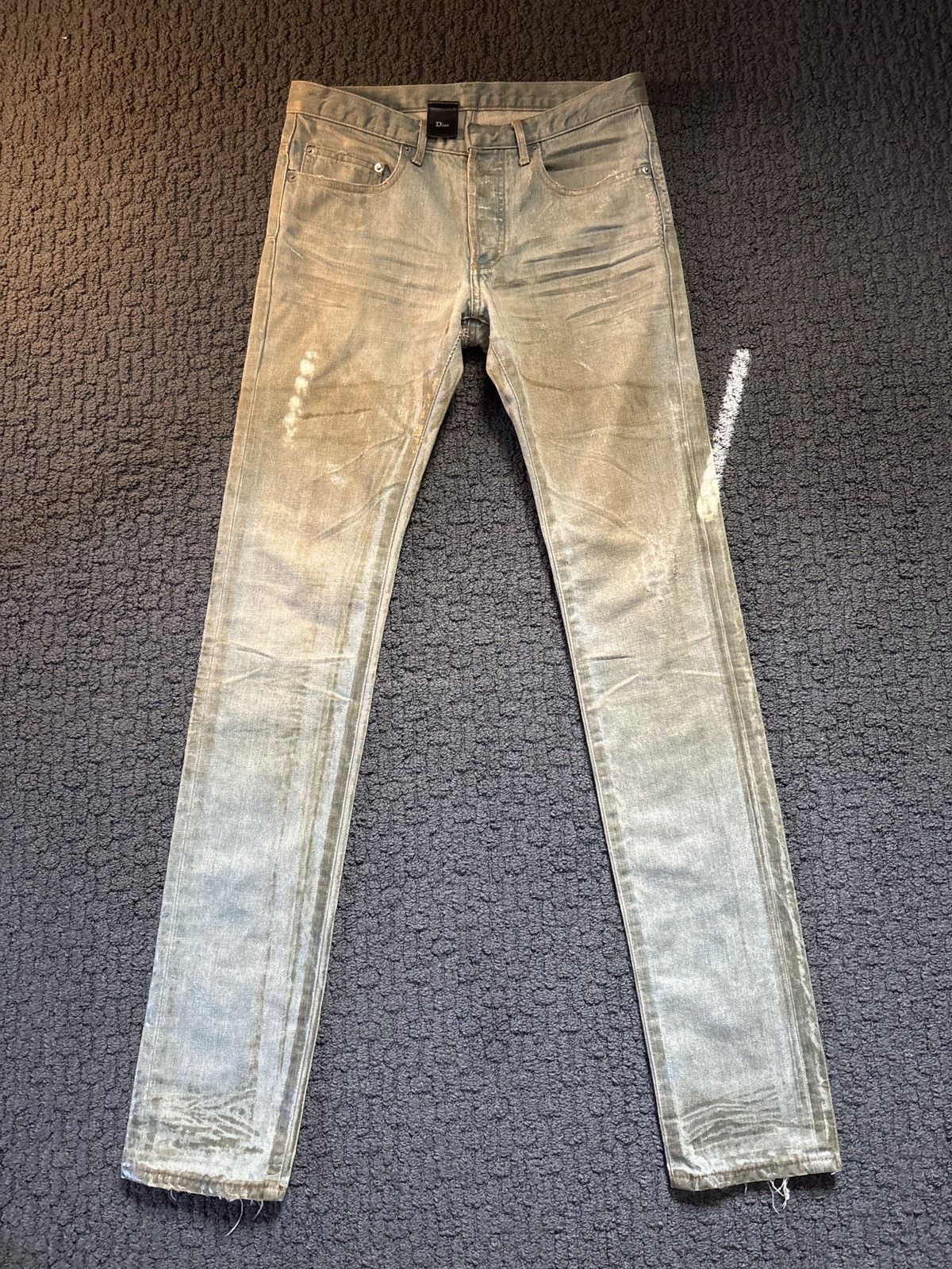 Dior Dior SS04 Bleu Claire waxed denim | Grailed