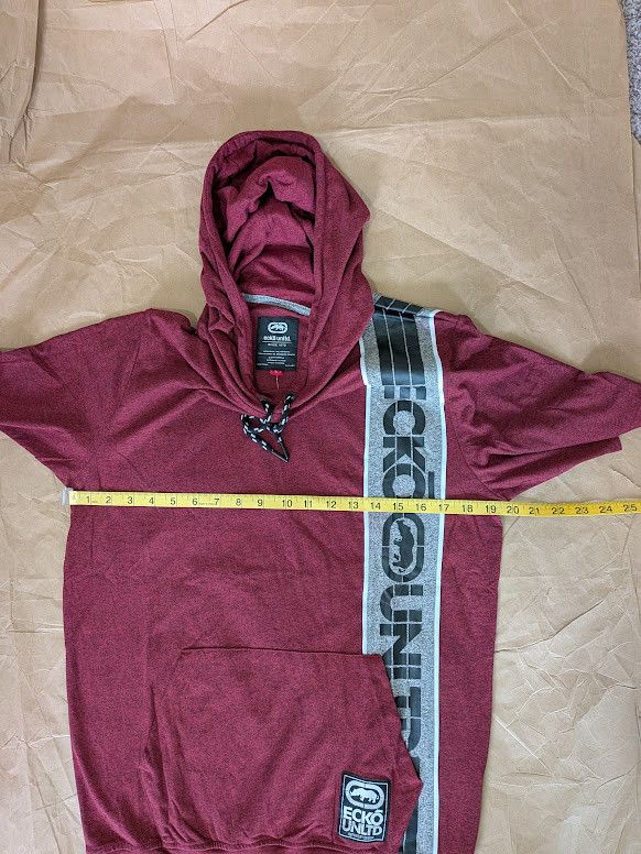 Ecko Unltd. Ecko Unltd short sleeve burgundy sz kangaroo pocket S ...